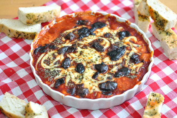 Pizza Dip with Parm Topping - PlantFusion